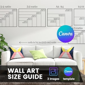 Horizontal Wall Art Size Guide, Poster Size Comparison, Frame Size ...