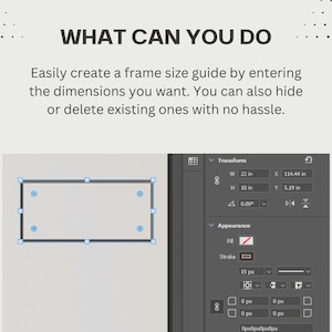 Two Sets Frame Size Guide, Vertical & Horizontal Wall Art Size Guides ...