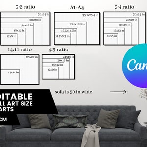 Visual Size Chart for Digital Artwork With Canva Templates Simplified ...