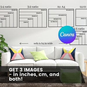 Horizontal Wall Art Size Guide, Poster Size Comparison, Frame Size ...