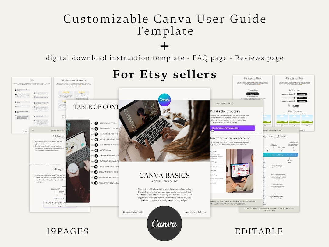 Canva User Guide Template for Etsy Sellers (digital Download) - Etsy
