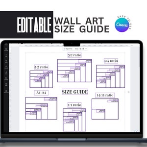 Horizontal Art Size Guide: Printable Frame Ratio Chart (canva Editable ...