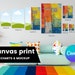 Canvas Print Size Comparison Mockup, Editable Canvas Size Guide Mockup ...