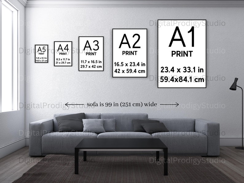 A1 A2 A3 A4 and A5 Paper Sizes A Guide to A1 A2 A3 - Etsy UK