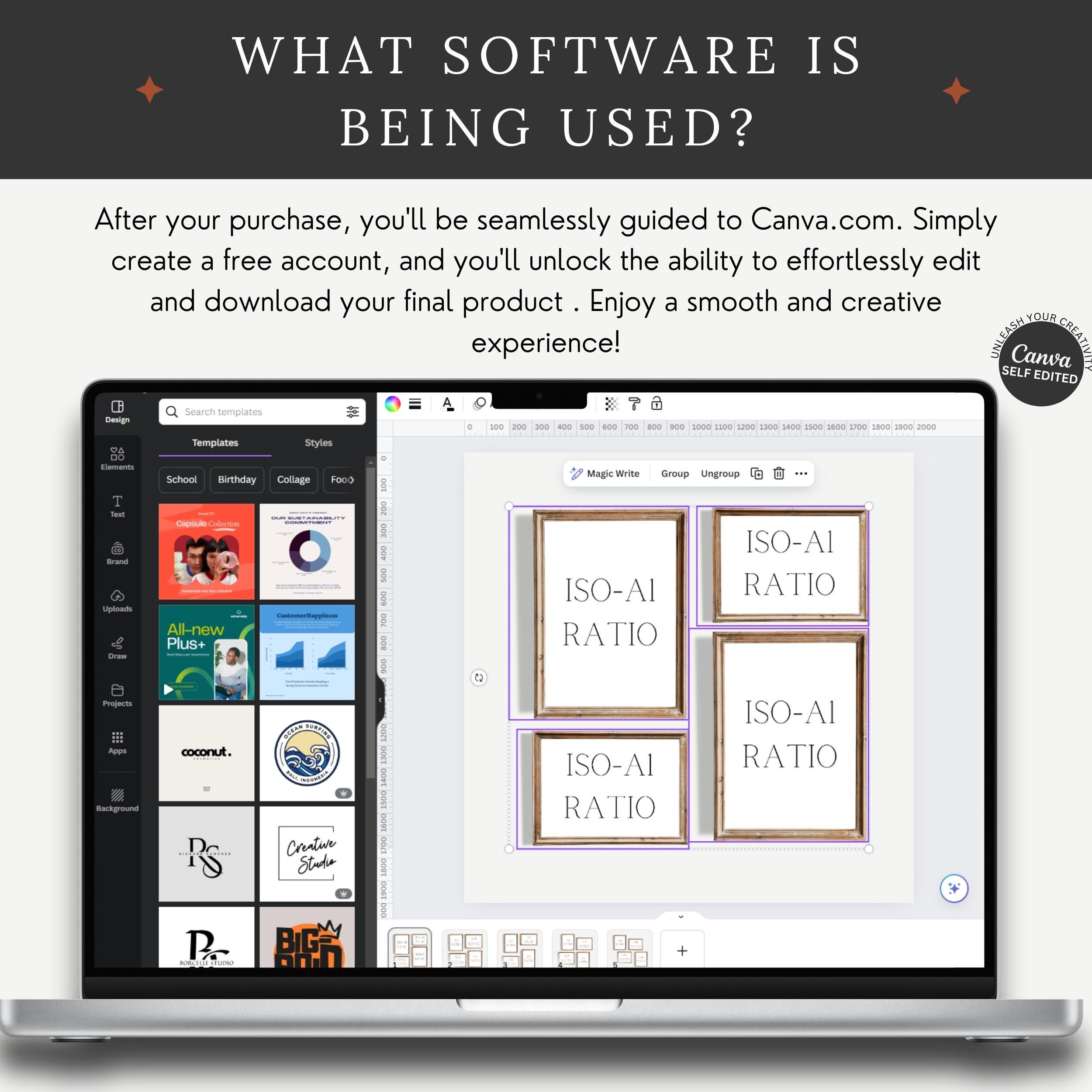 Canva Wall Art Mockup Template: Drag & Drop Frame Mockups (PDF) - Etsy