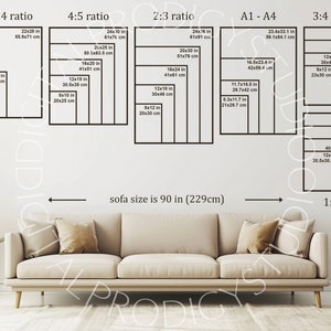 Wall Art Size Guide: Multiple Ratios Canva/photoshop Template - Etsy