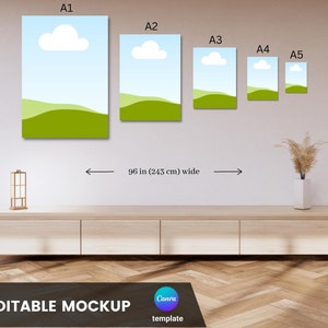 ISO Paper Size Chart | A Series Paper Sizes Mockup - Etsy