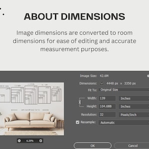 Editable Wall Art Size Guide: 2 Sets in Photoshop & Canva ...