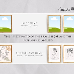 Frame Mockup Banner, Etsy Shop Banner Mockup for Prints,photo Frame ...