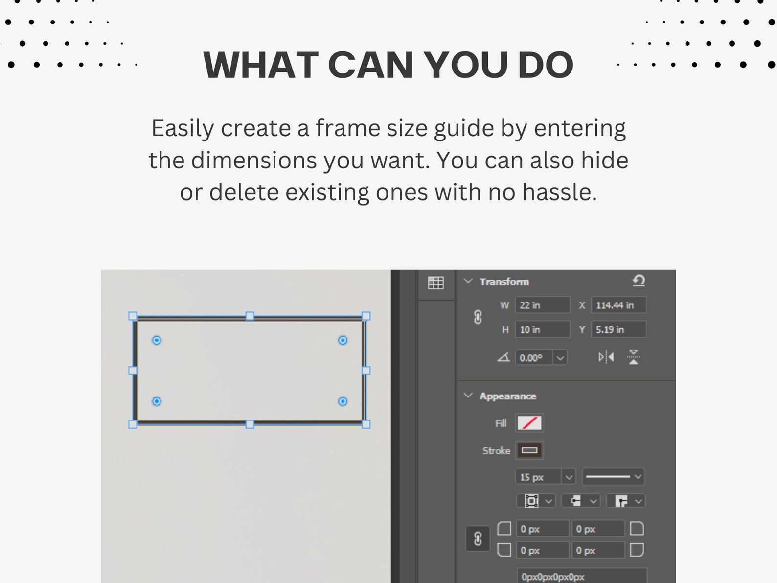 Editable Wall Art Size Chart for Photoshop and Canva - Customizable ...