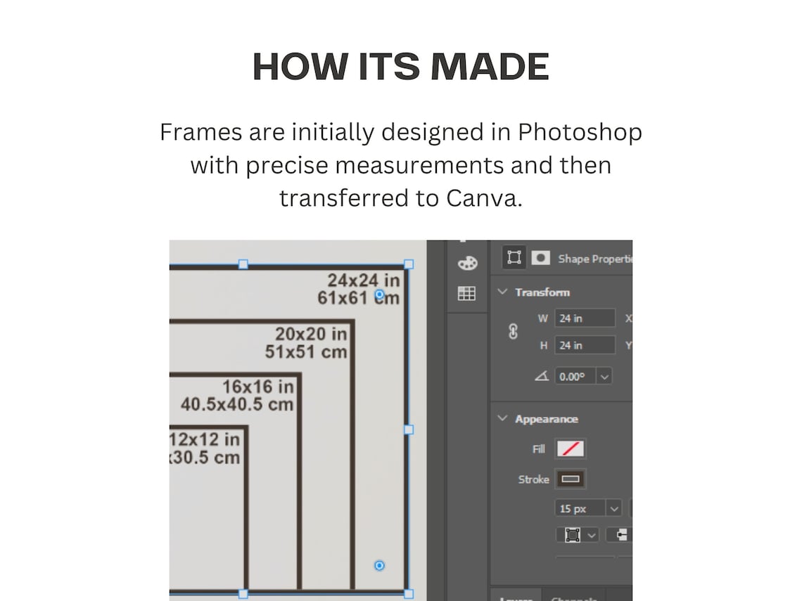 Vertical Wall Art Size Guide: Editable Canva Template (PDF) - Etsy