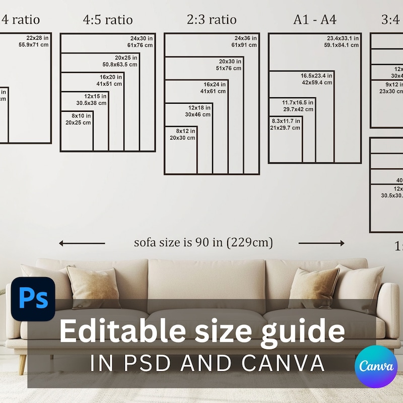 Wall Art Ratios Chart - Etsy