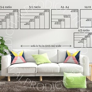 Horizontal Wall Art Size Guide, Poster Size Comparison, Frame Size ...