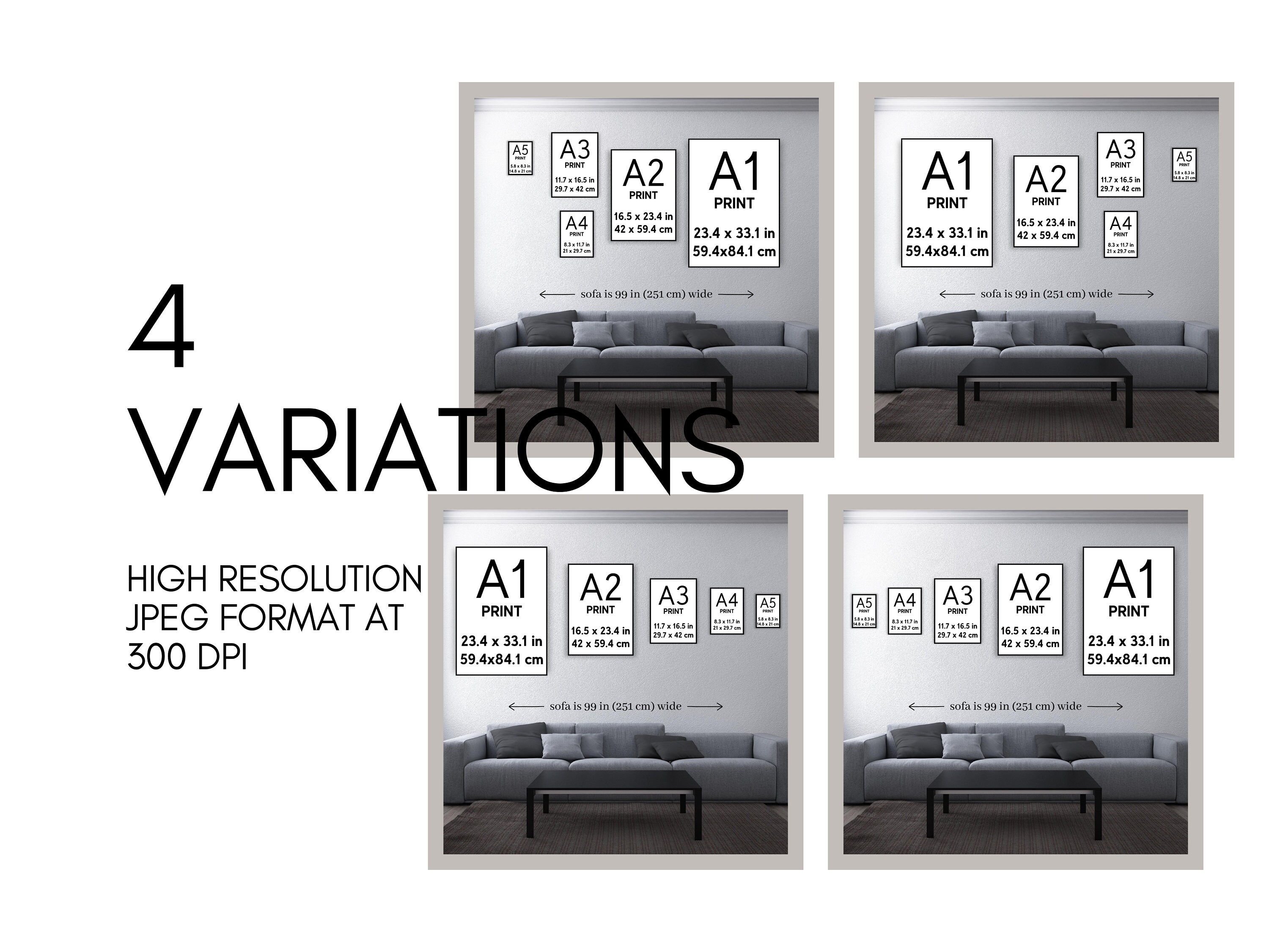 A1 A2 A3 A4 and A5 Paper Sizes A Guide to A1 A2 A3 - Etsy Australia