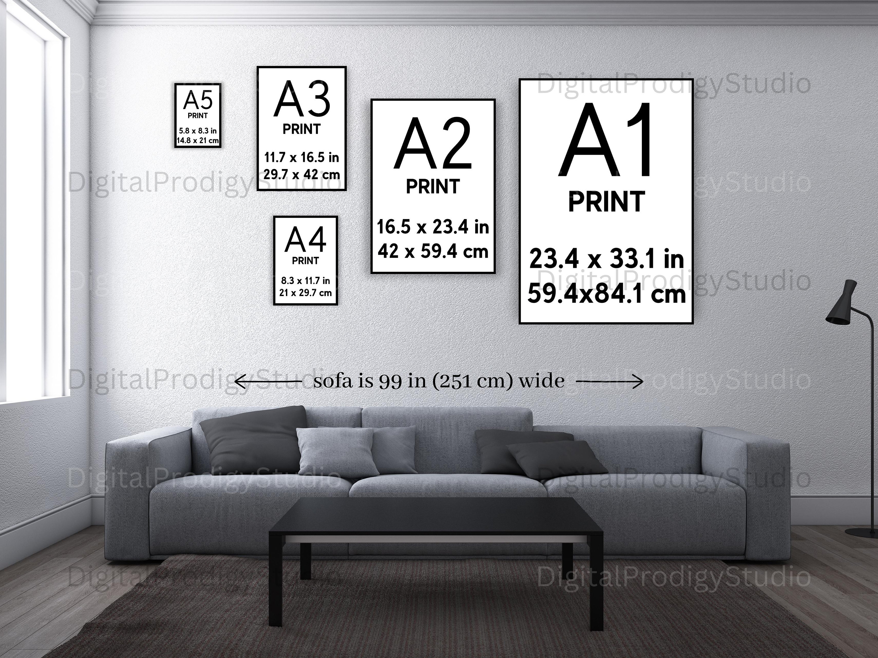 A1 A2 A3 A4 and A5 Paper Sizes A Guide to A1 A2 A3 - Etsy Australia
