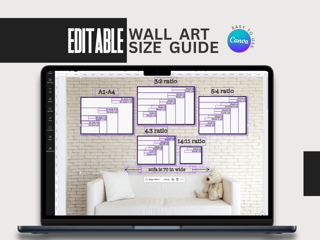 Art Print Size Guide, Ratio Size Guide, Picture Frame Size Guide, Art ...