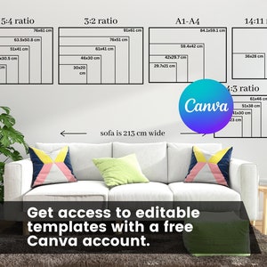 Horizontal Wall Art Size Guide, Poster Size Comparison, Frame Size ...