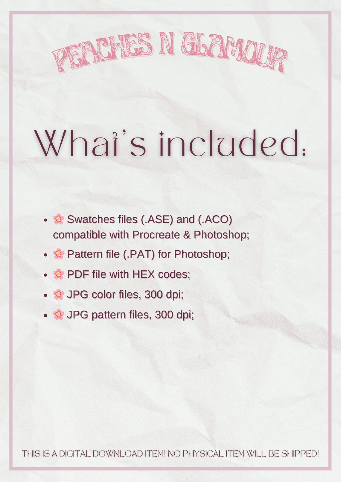 Sugar Petals Procreate Color Palette HEX Codes Digital Download Color ...