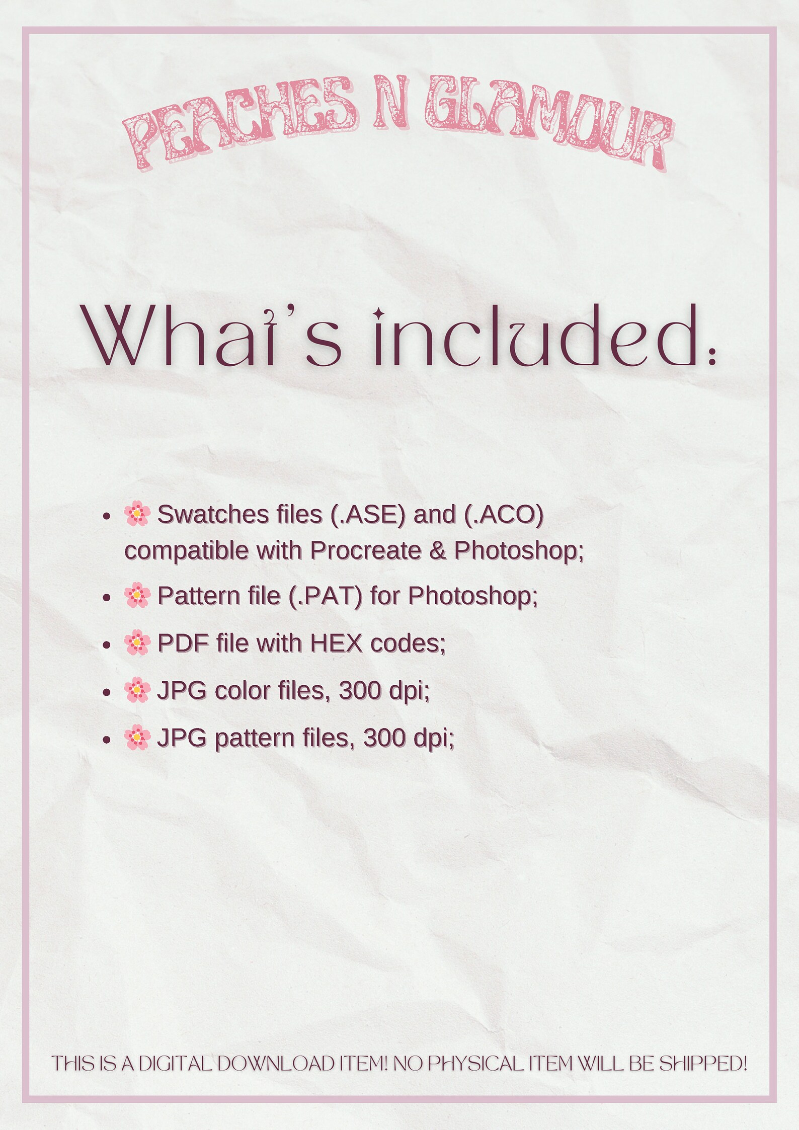 Sugar Petals Procreate Color Palette HEX Codes Digital Download Color ...