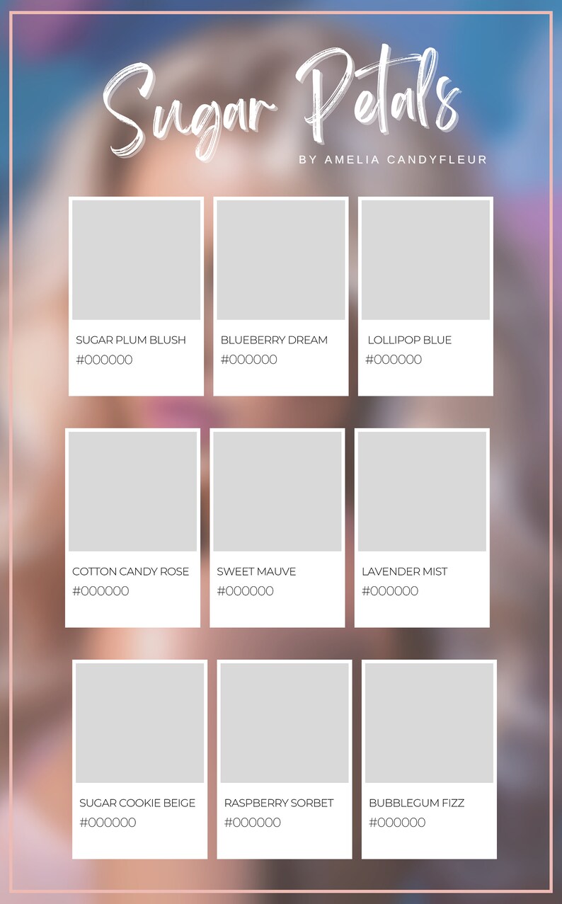Sugar Petals Procreate Color Palette HEX Codes Digital Download Color ...