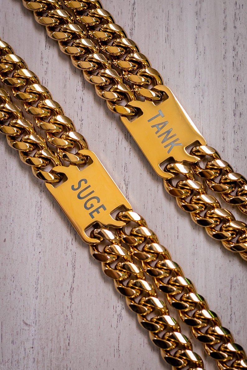 Custom Cuban Link Dog Collar, Jewelry for Dogs, Gold Chain ...