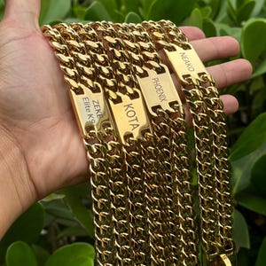 Custom Cuban Link Dog Collar, Jewelry for Dogs, Gold Chain ...