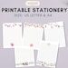 Beautiful Flowery Blooming Floral Aesthetic Printable Stationery Set A4 ...
