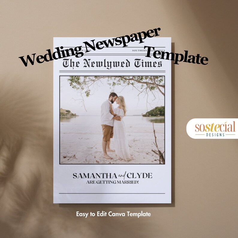 Minimalist Wedding Timeline Newlywed Times Editable DIY Wedding ...