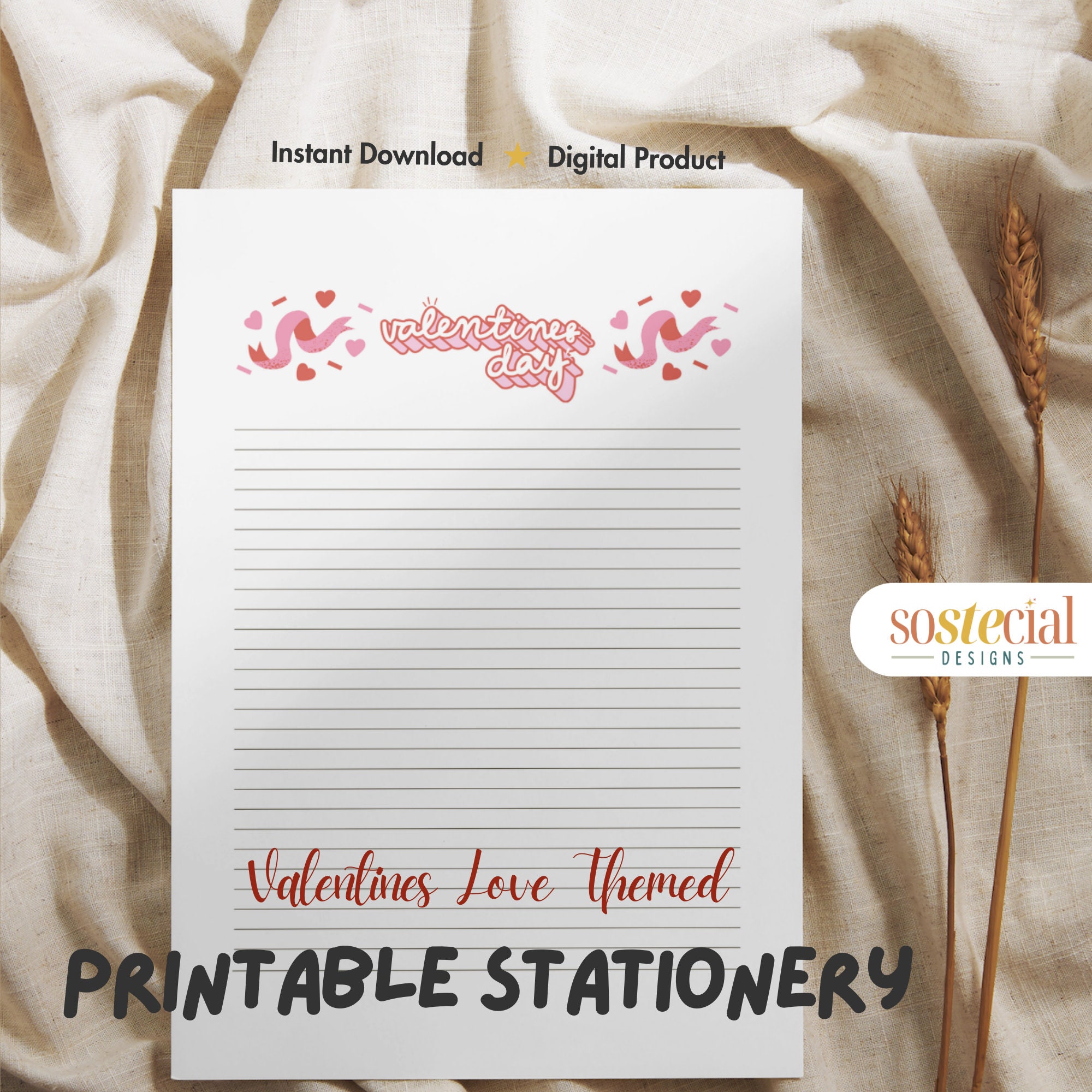 Express Your Love: Printable Stationery for Heartfelt Letters and ...
