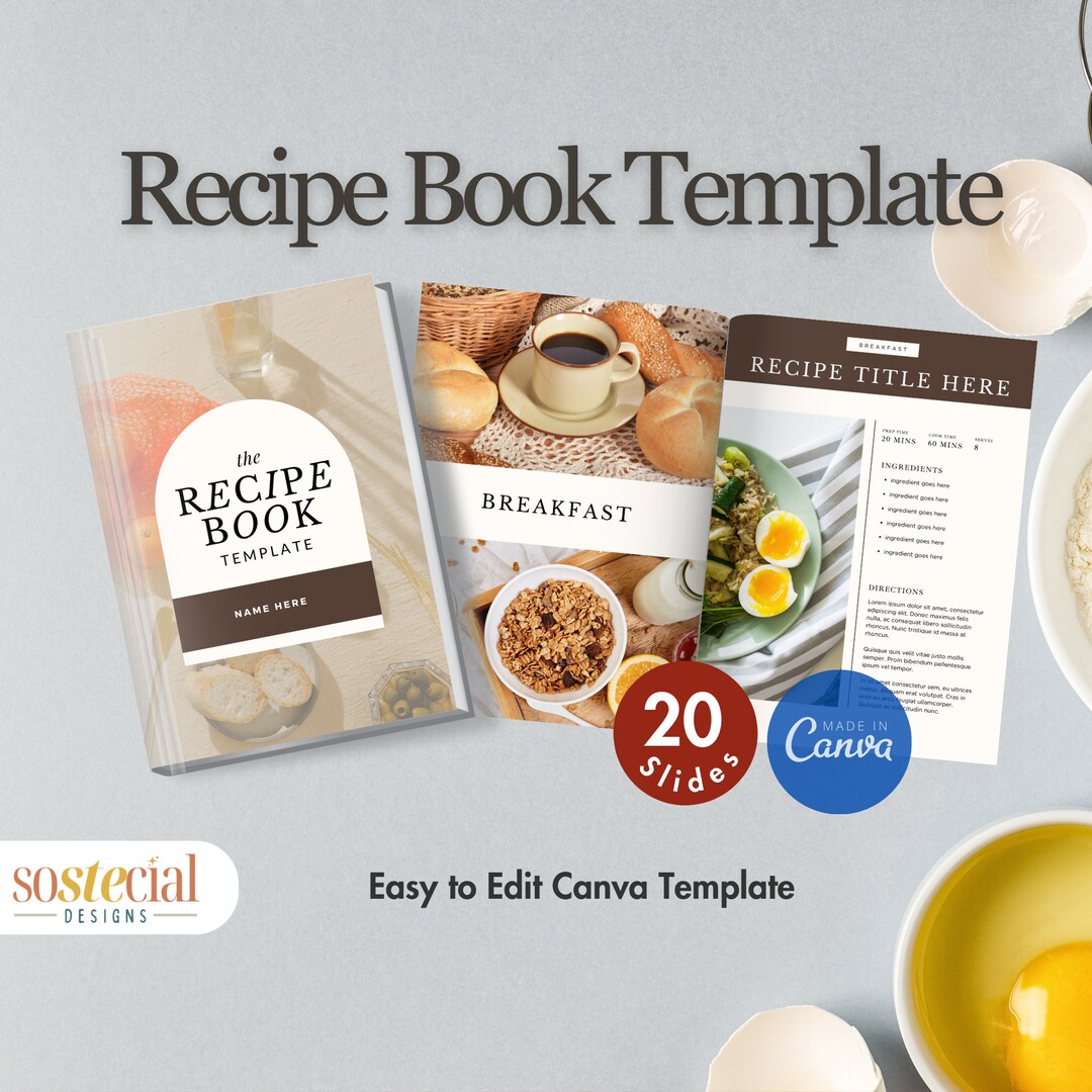Recipe Book Template | Cookbook Template | Cook Book Recipe Template ...