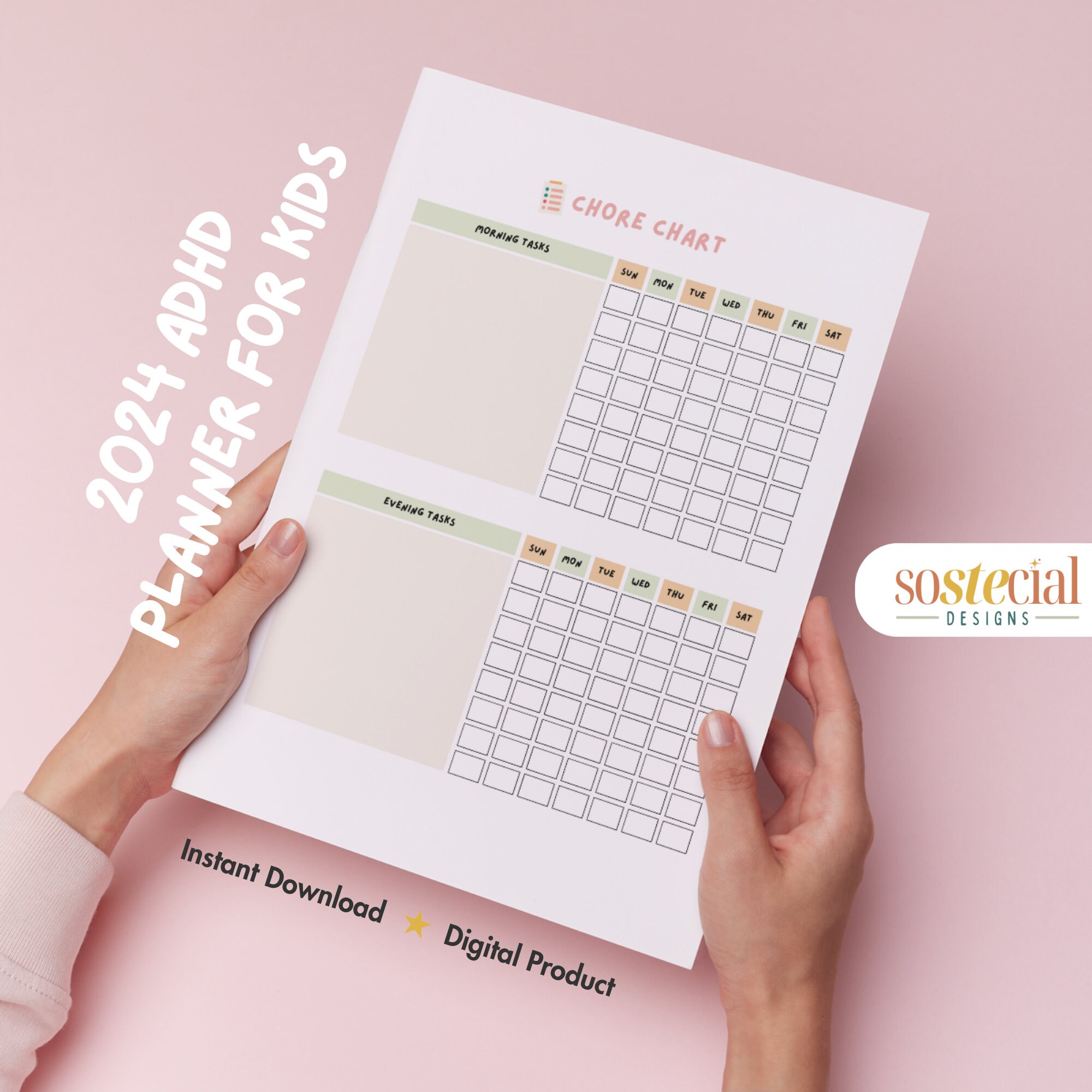 Unlock Focus and Fun This 2024 With the ADHD Planner for Kids Colorful ...