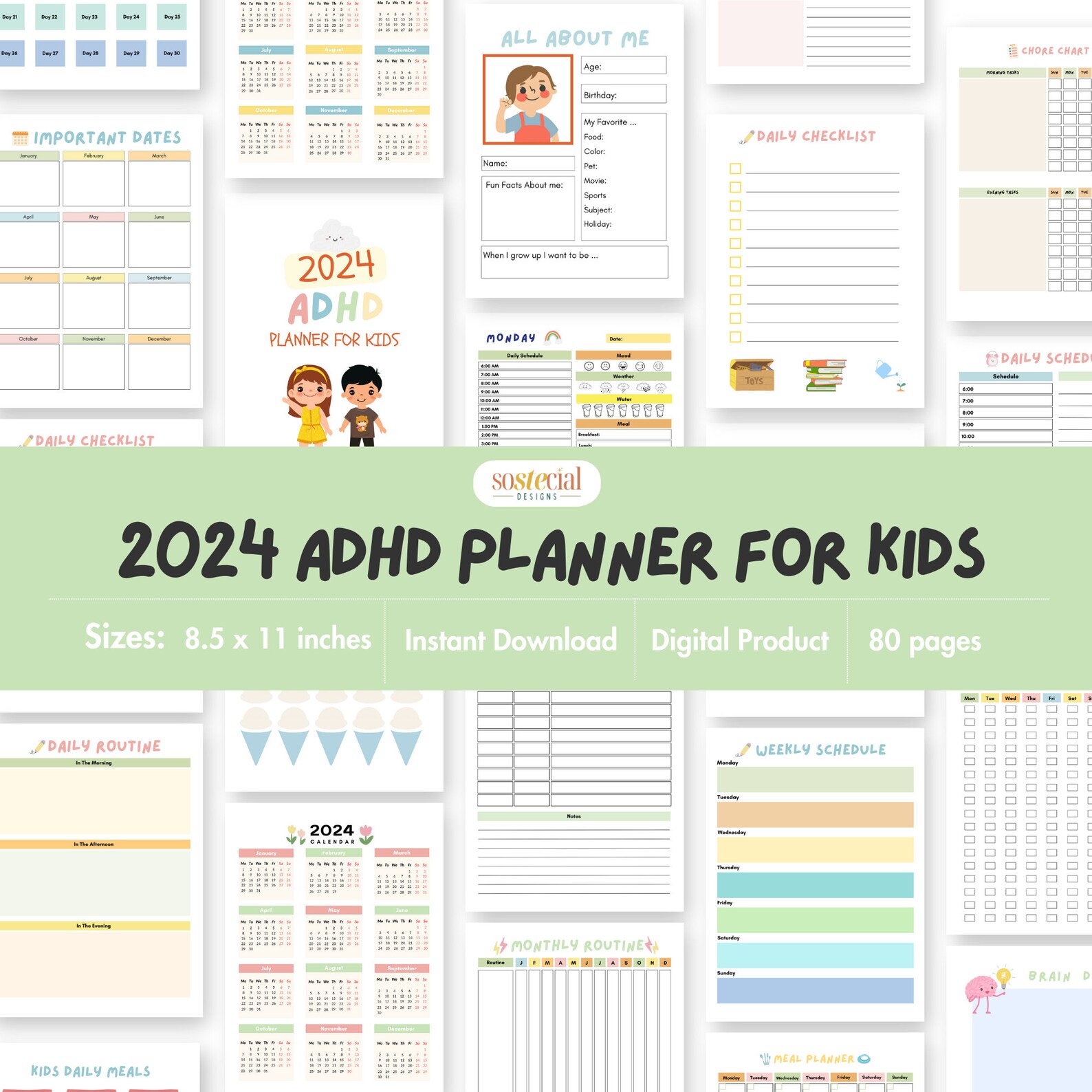 Unlock Focus and Fun This 2024 With the ADHD Planner for Kids ...