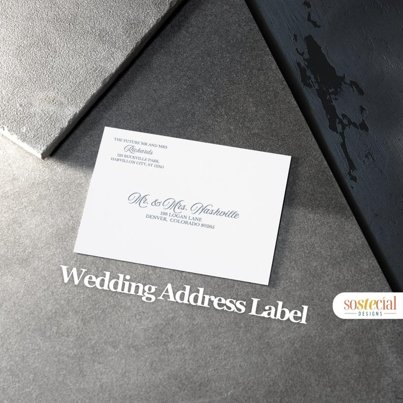 Editable Wedding Address Labels: Canva Template (digital Product) - Etsy