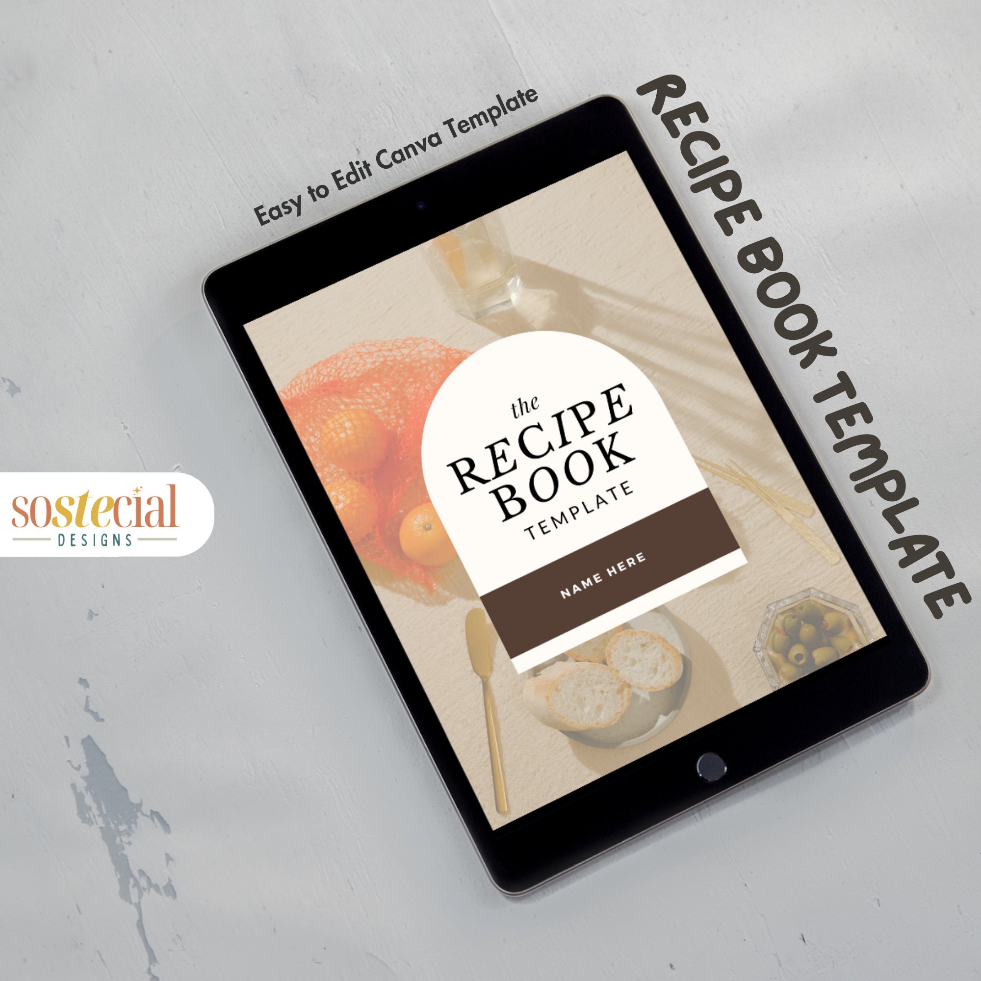 Recipe Book Template Custom Cook Book Editable in Canva for Mom's ...