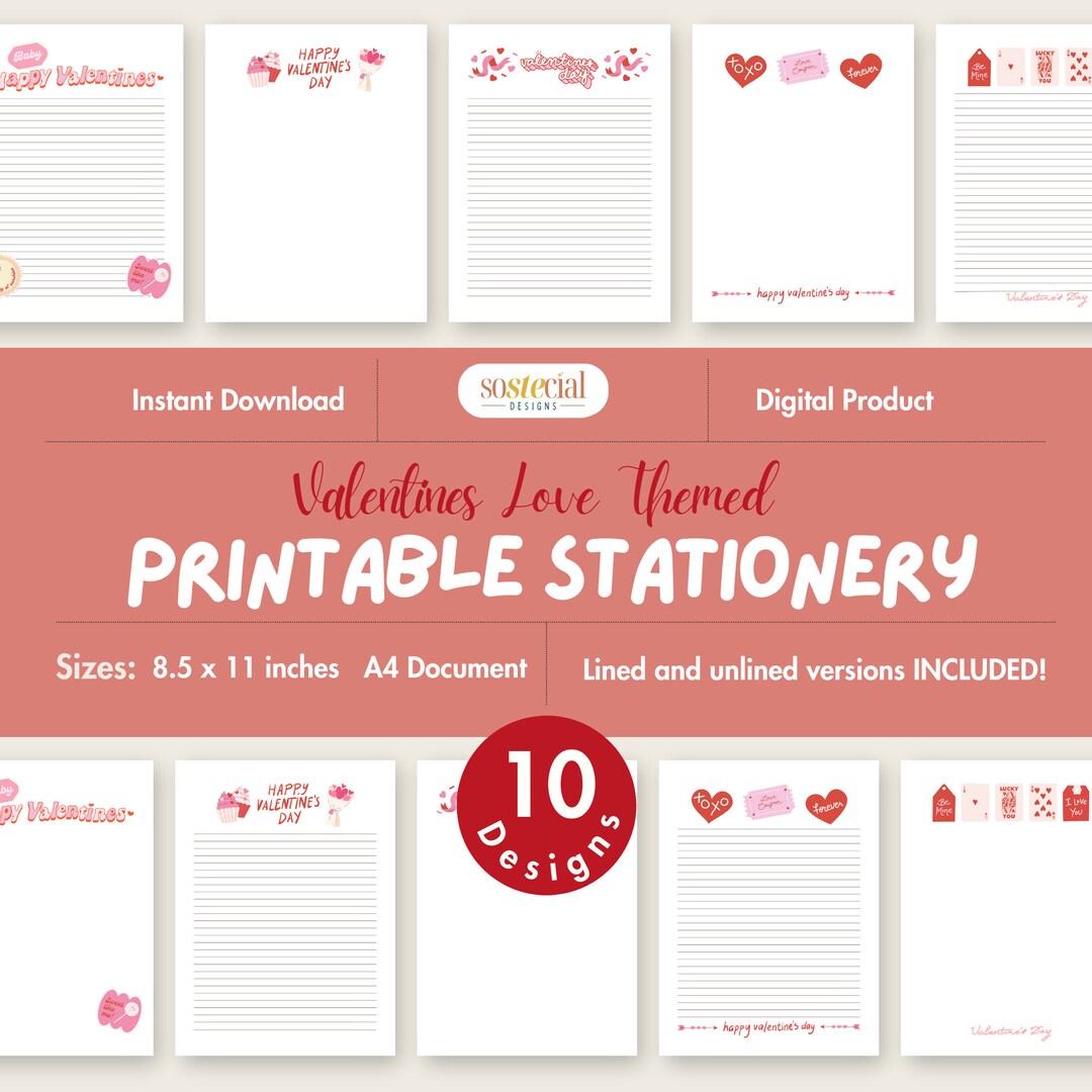 Express Your Love: Printable Stationery for Heartfelt Letters and ...