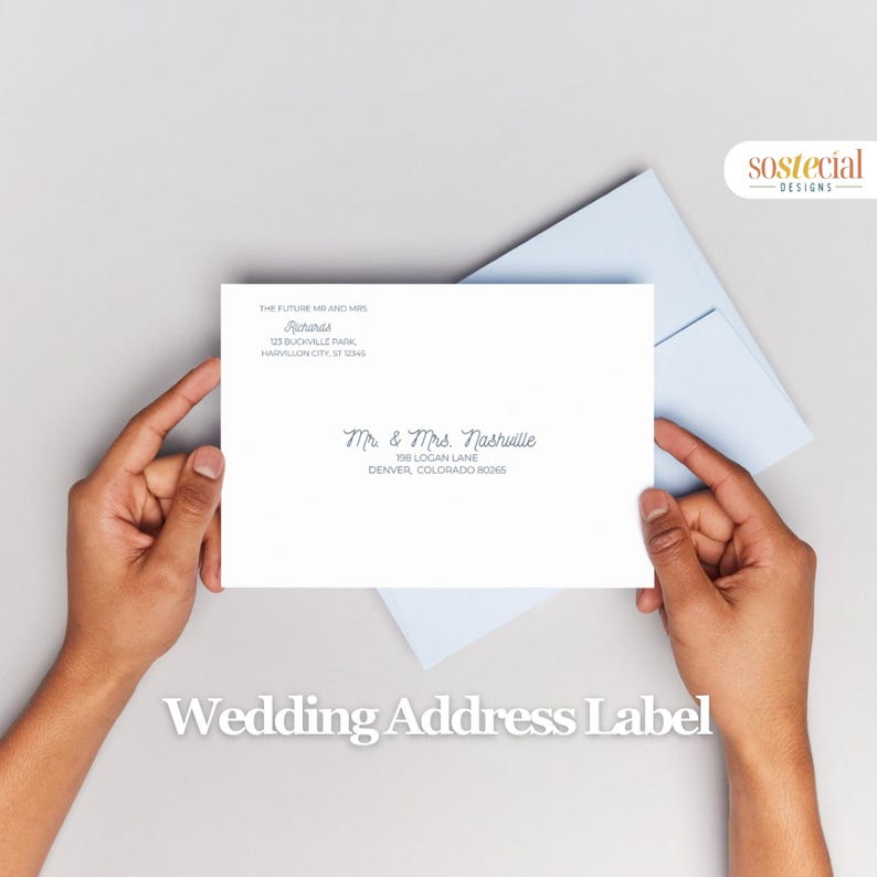 Editable Wedding Address Labels: Canva Template (digital Product) - Etsy