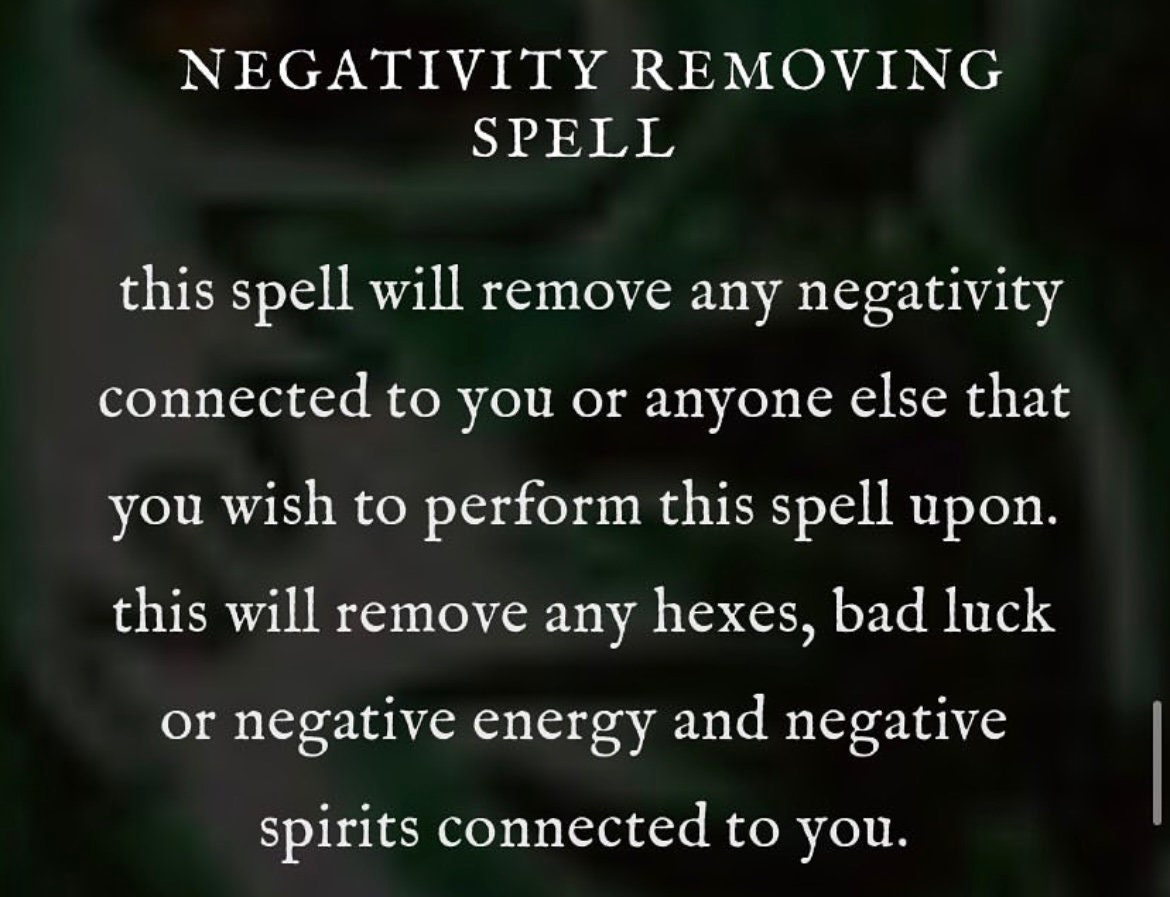 Negative Removal Spell - Etsy