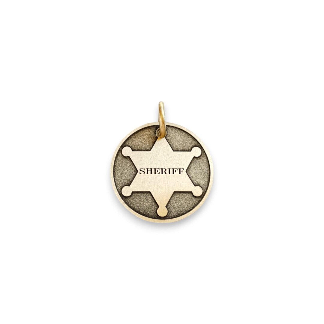 Sheriff Dog ID Tag, Sheriff Badge Pet ID Tags, Personalized Dog Collar ...