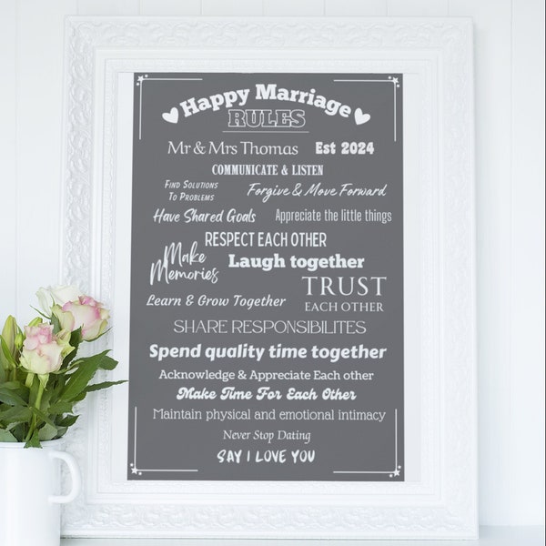Marriage Rules - Etsy