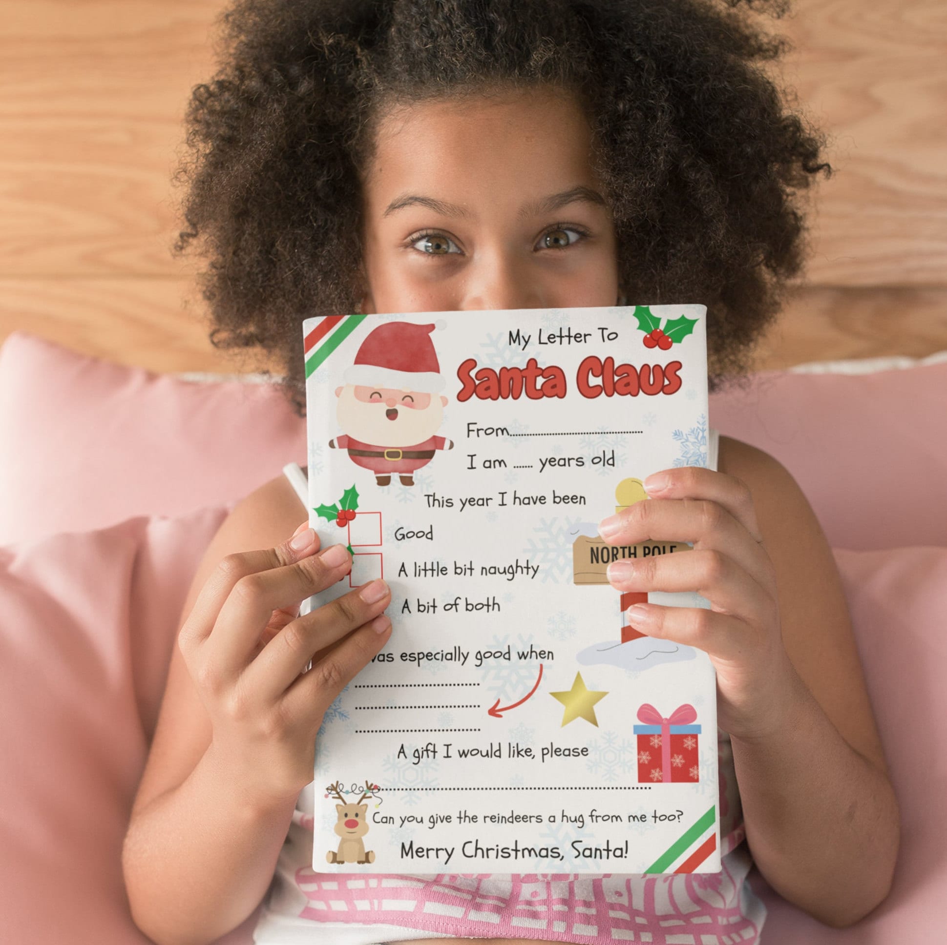 Letter to Santa Christmas Activity Sheet Printable Fill in - Etsy