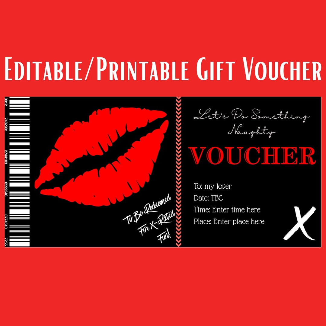 Personalised 'let's Do Something Naughty' Valentines Gift Voucher ...