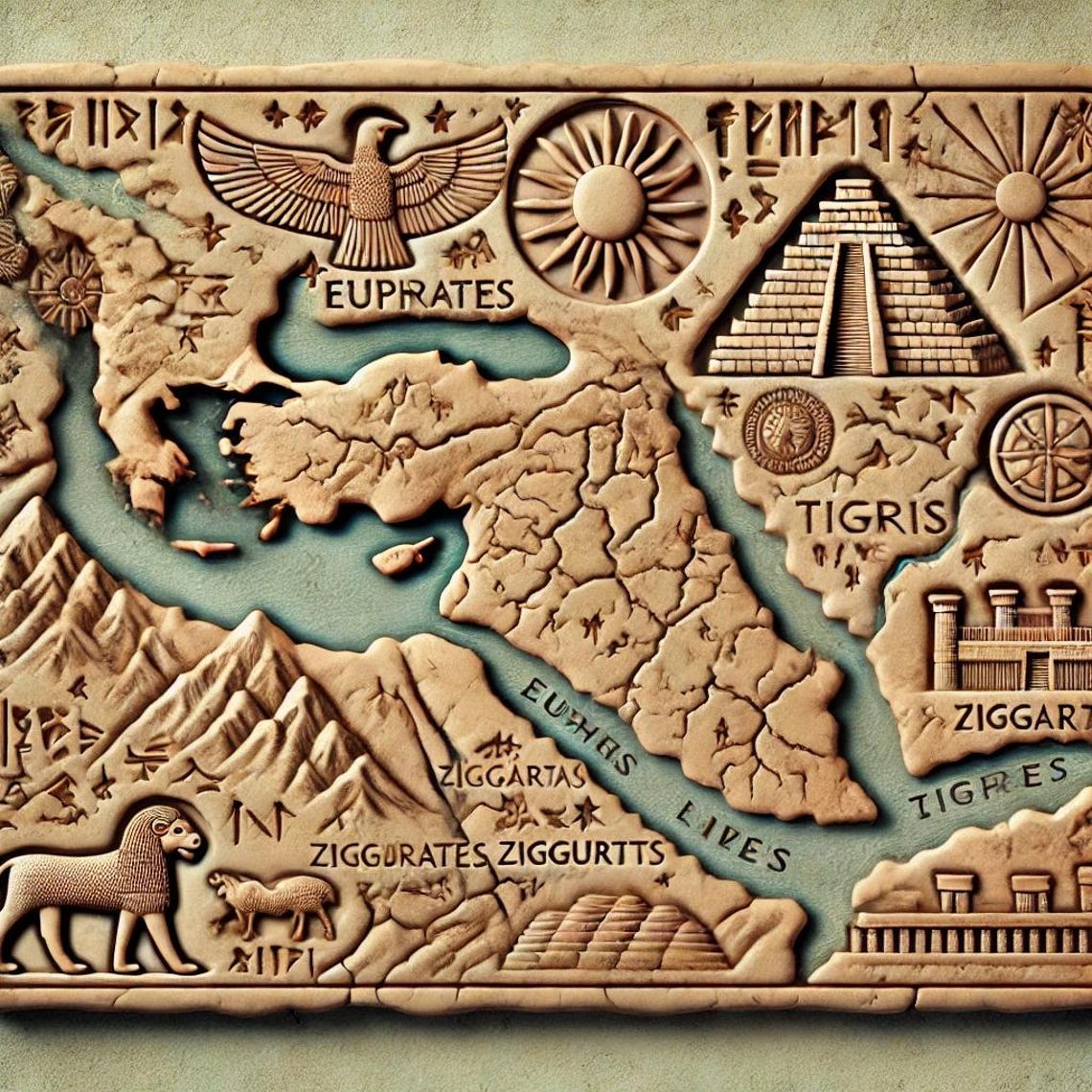 Ancient Sumer Map - Etsy