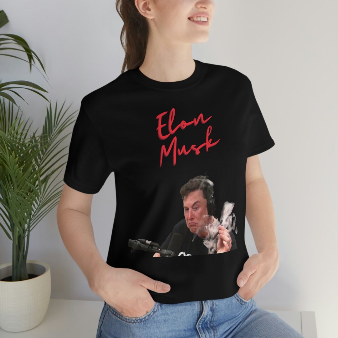 Elon Musk Smoking T Shirt Funny Space X Tesla Shirt for Elon Musk Fan ...