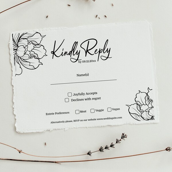 Kindly Rsvp Qr Code Etsy