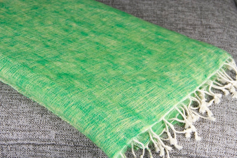 Lime Green Warm Yak Wool Blanket Throws Handwoven Ethically Meditation ...