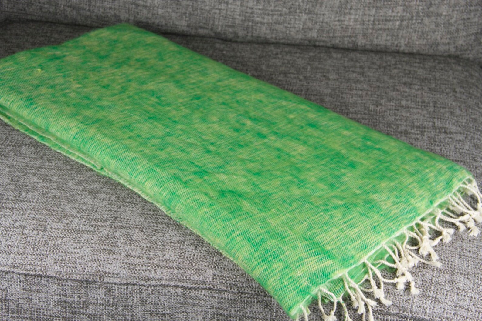 Lime Green Warm Yak Wool Blanket Throws Handwoven Ethically Meditation ...