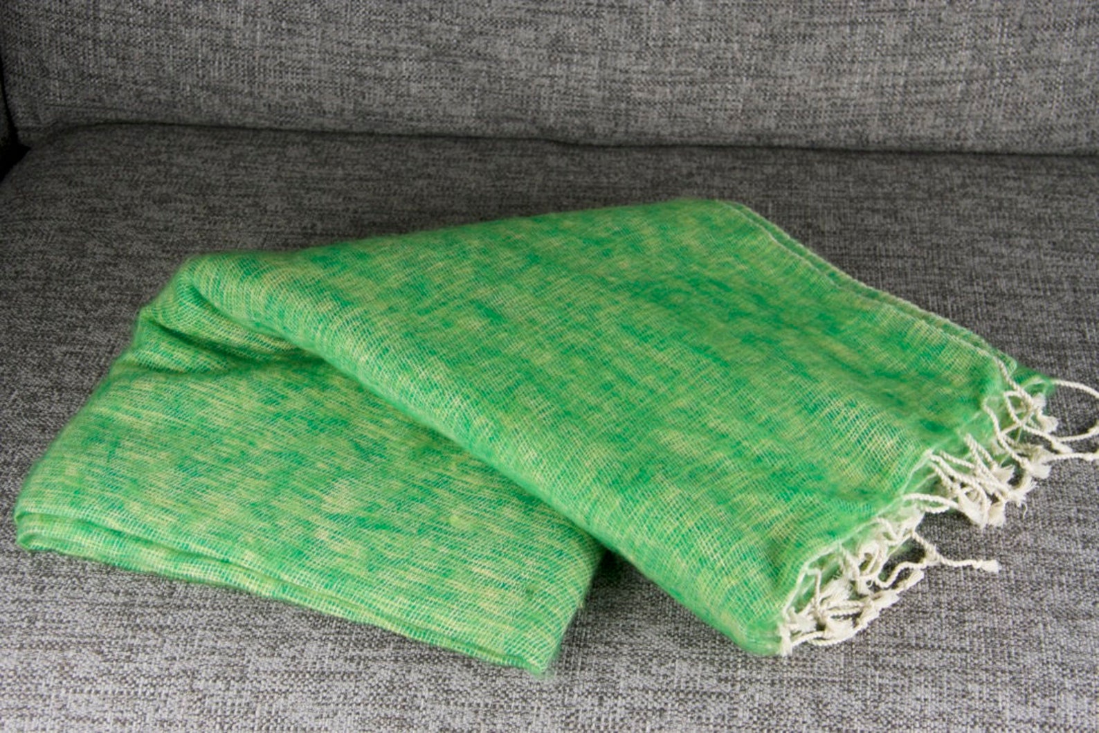 Lime Green Warm Yak Wool Blanket Throws Handwoven Ethically Meditation ...