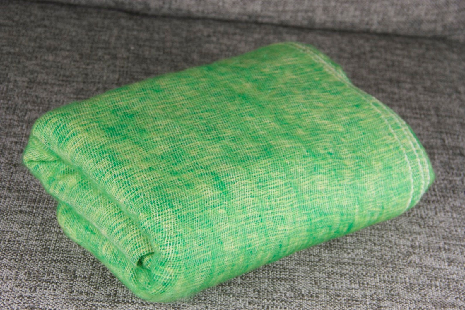 Lime Green Warm Yak Wool Blanket Throws Handwoven Ethically Meditation ...