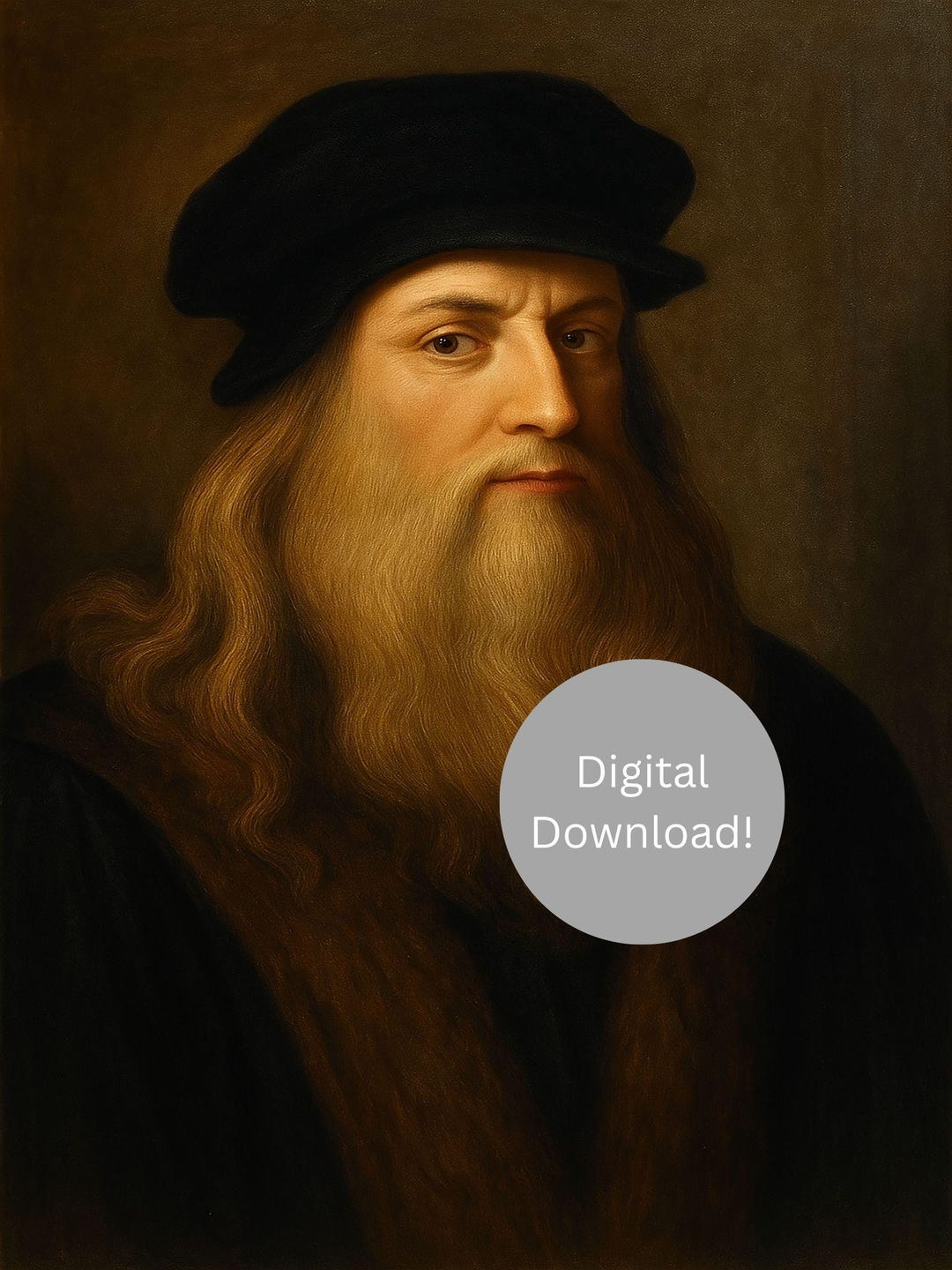 Leonardo Da Vinci Artwork, Print Digital Wall Art, the Lucan Portrait ...