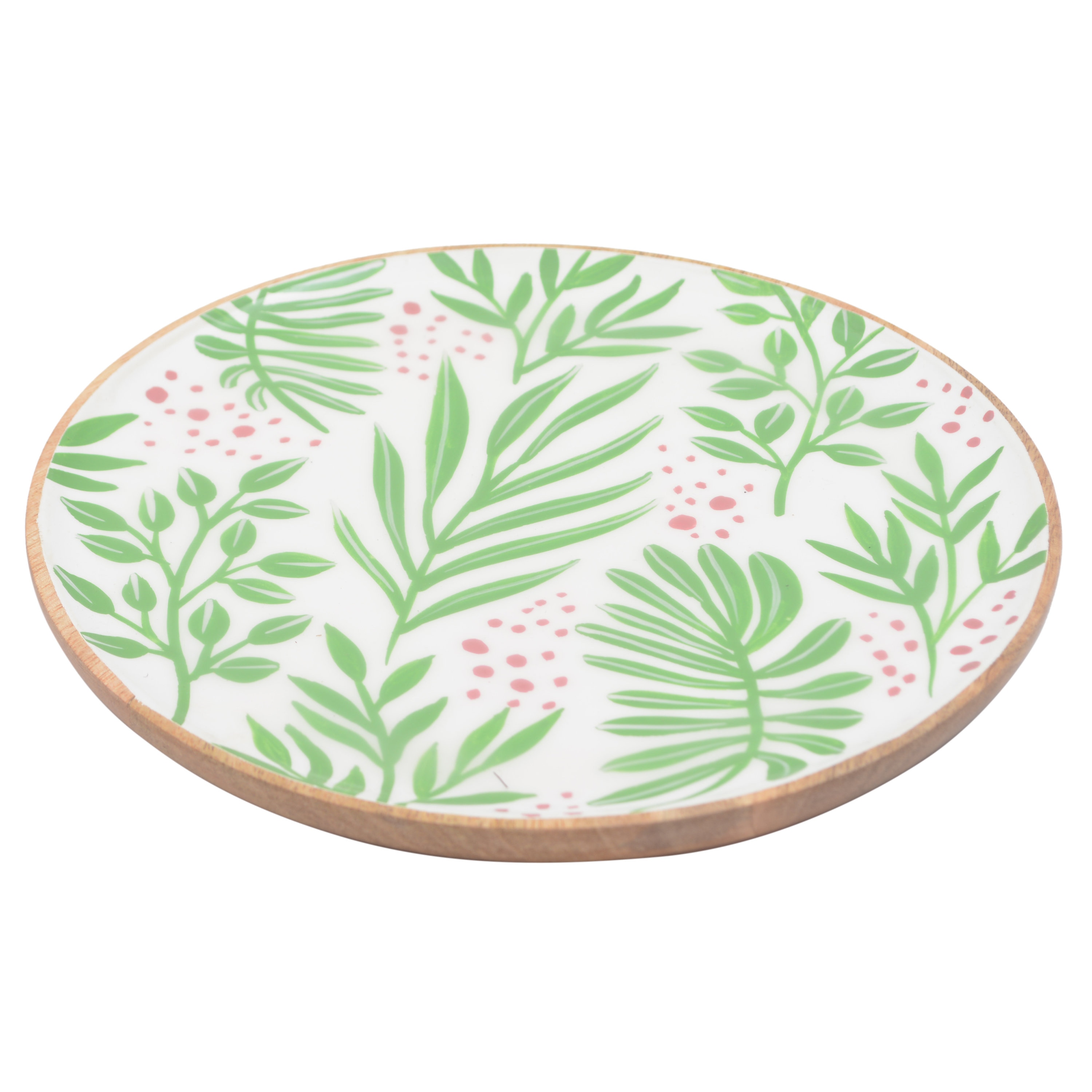 Foresthaven Handmade Wooden Serving Plate With Enamel Round - Etsy